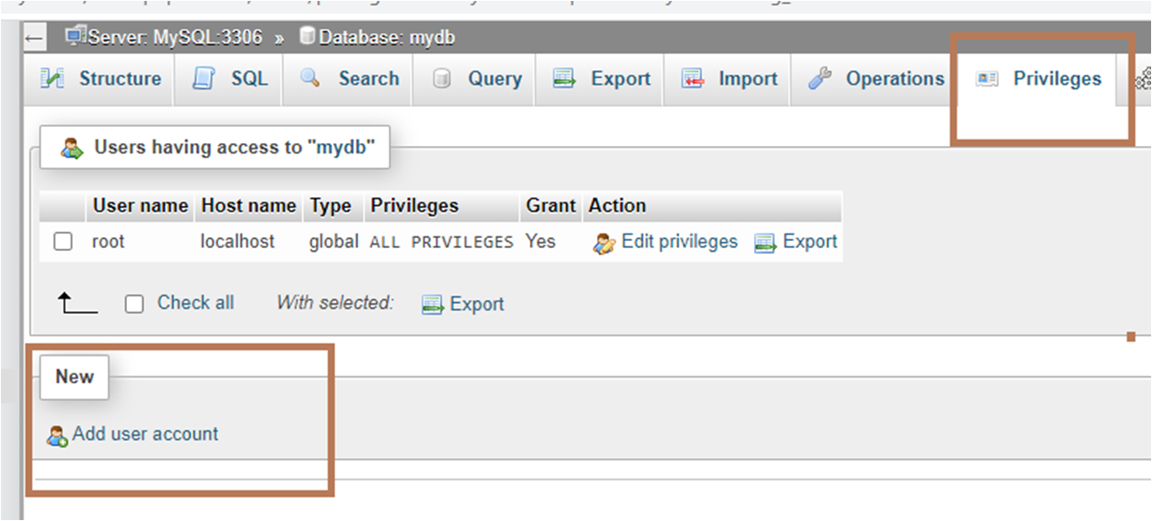 Working With Phpmyadmin Creating Users And Assigning Privileges