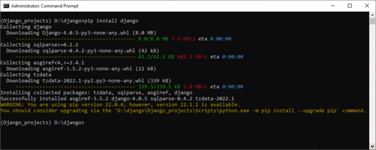 Installing Django on Windows - Programmingempire