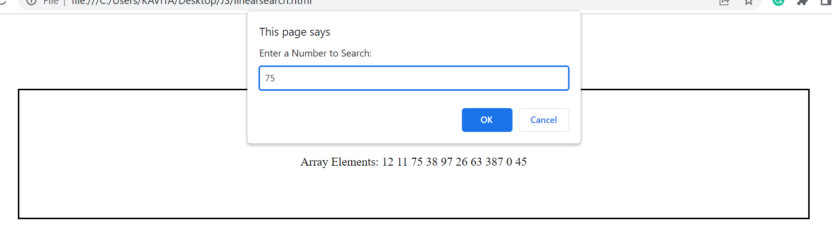 How to Perform Linear Search in JavaScript? - Programmingempire