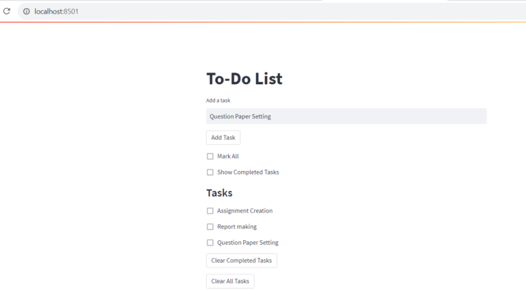 How to Create a To-Do List Using Streamlit? - Programmingempire